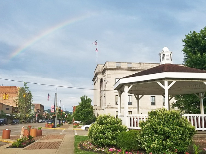 A rainbow arches over downtown Logan, as if Mother Nature herself is pointing to this hidden gem of southeastern Ohio.