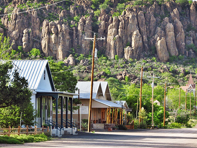 Where geology meets small-town charm! Fort Davis sits nestled against dramatic rock formations that look like nature's own fortress walls.