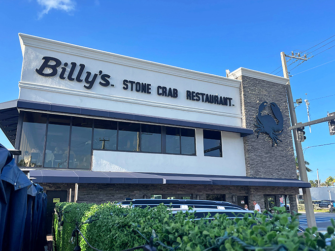 The unassuming exterior of Billy's Stone Crab belies the seafood treasures within. Like finding a pearl in an oyster, this Hollywood landmark delivers big on flavor.