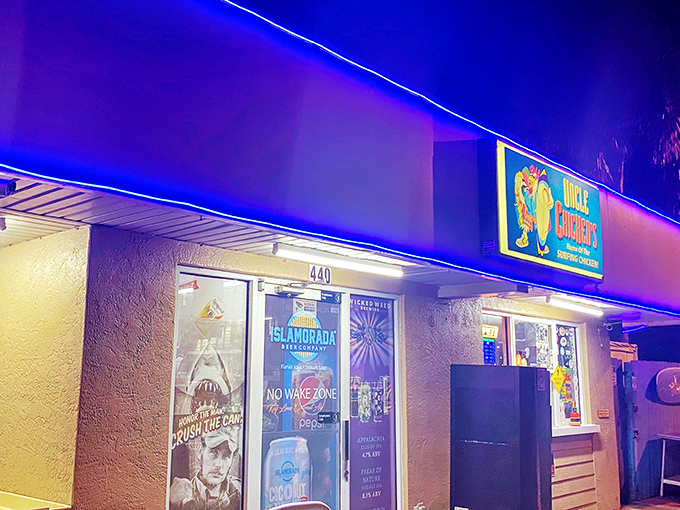 The neon blue glow of Uncle Chicken's at night isn't just a beacon for hungry travelers&mdash;it's practically a lighthouse for flavor-seeking souls.
