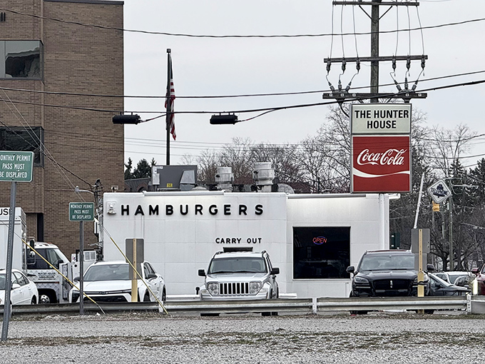 The unassuming white exterior of Hunter House stands like a time capsule amid Birmingham's upscale surroundings—proof that culinary treasures often hide in plain sight.
