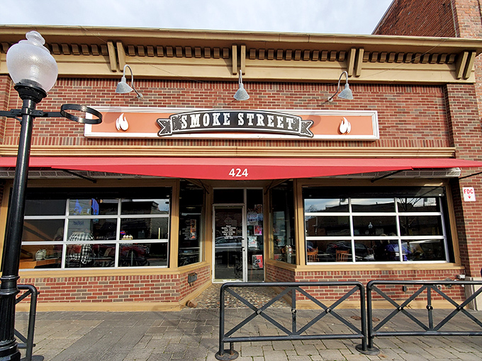 The brick-and-mortar promise of barbecue nirvana. Smoke Street's classic storefront in downtown Milford beckons with the subtle confidence of a place that lets its food do the talking.