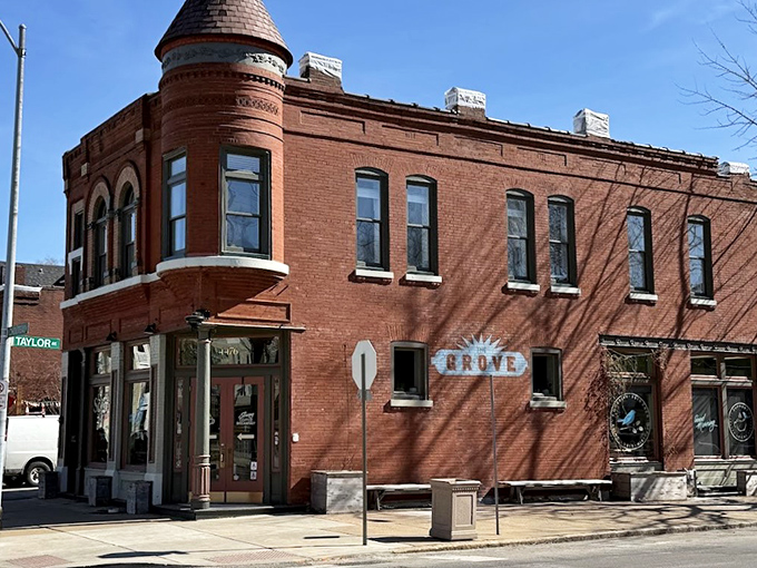 Housed in a historic brick building in St. Louis's Grove neighborhood, Songbird's charming exterior promises culinary magic within those weathered walls.