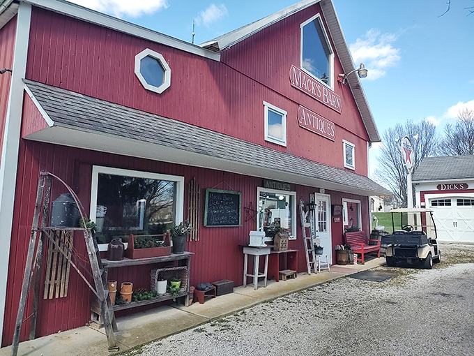 The iconic red barn exterior isn't hiding farm animals&mdash;it's safeguarding decades of memories disguised as treasures waiting for their second act. 