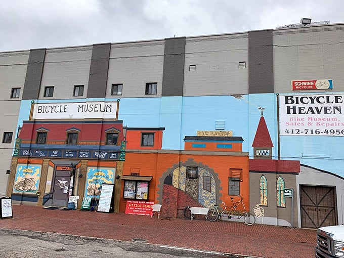 The unassuming exterior of Bicycle Heaven belies the two-wheeled wonderland within. Like finding Willy Wonka's factory in Pittsburgh's North Side.