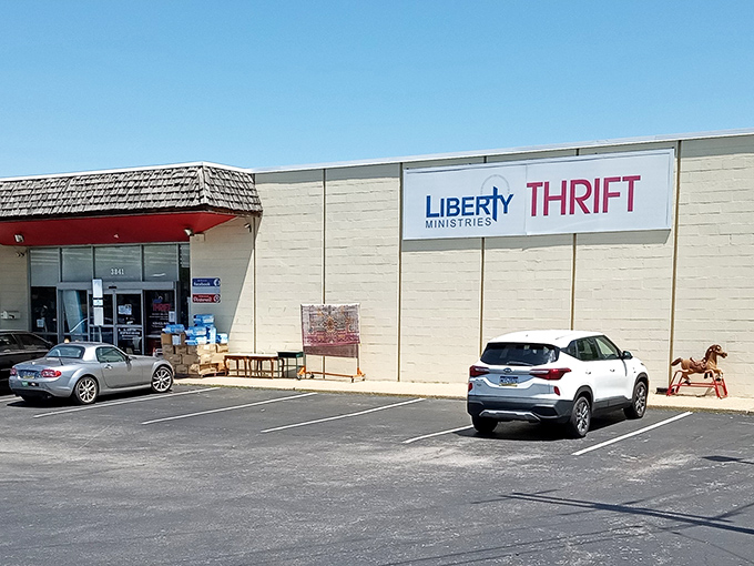 The unassuming exterior of Liberty Ministries Thrift in Collegeville hides a treasure trove within. Like a poker player with a royal flush, it keeps its best cards hidden.