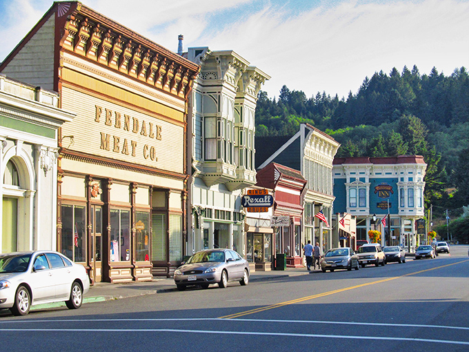 Main Street Ferndale looks like a film set, but these Victorian storefronts are the real deal. The Ferndale Meat Co. has been feeding locals since horses were the main transportation option.