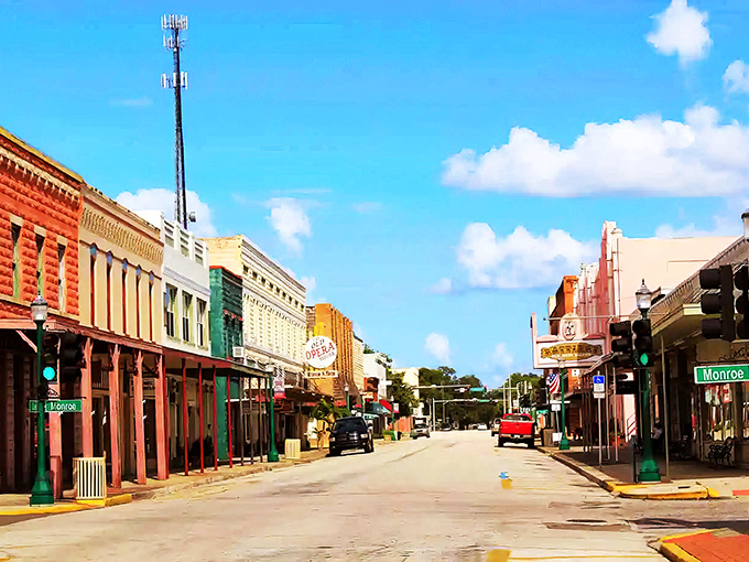 Oak Street's historic facades stand like a living time capsule, where modern life moves at a refreshingly unhurried pace.