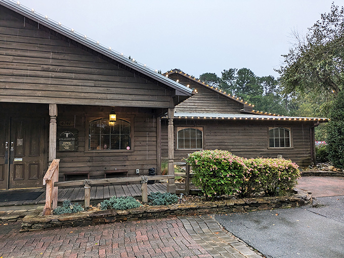 The unassuming wooden exterior of Lineberger's promises what fancy restaurants often forget – it's about the steak, not the show.