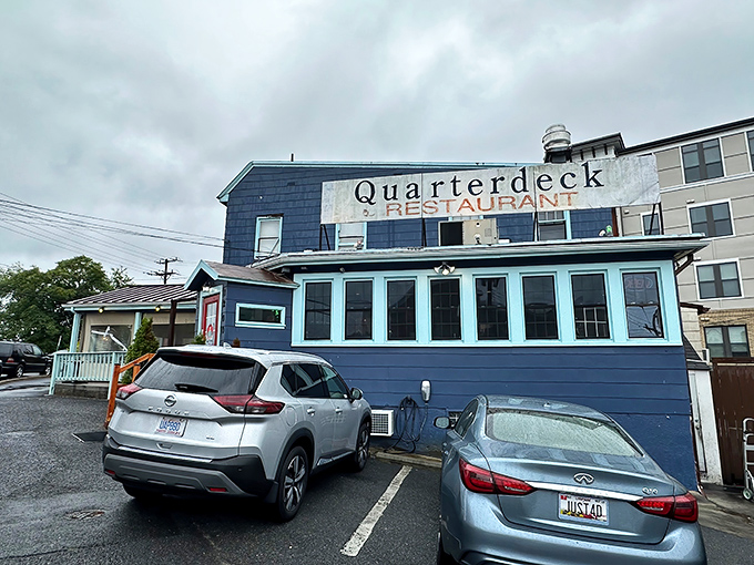 The unassuming navy-blue exterior of Quarterdeck belies the seafood treasures within. Like finding a pearl in an oyster, this Arlington gem awaits.