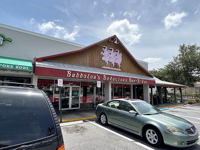 The three dancing pigs on Bubbalou's facade aren't just a logo&mdash;they're a promise of the smoky paradise awaiting inside this Orlando BBQ institution.