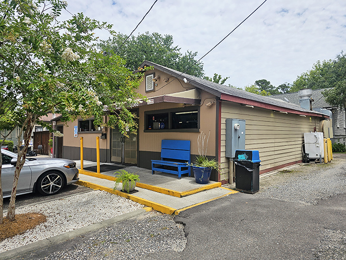 The unassuming exterior of Pinegrove Market & Deli proves once again that culinary treasures often hide in plain sight. Those yellow parking bumpers have guided sandwich pilgrims for years.