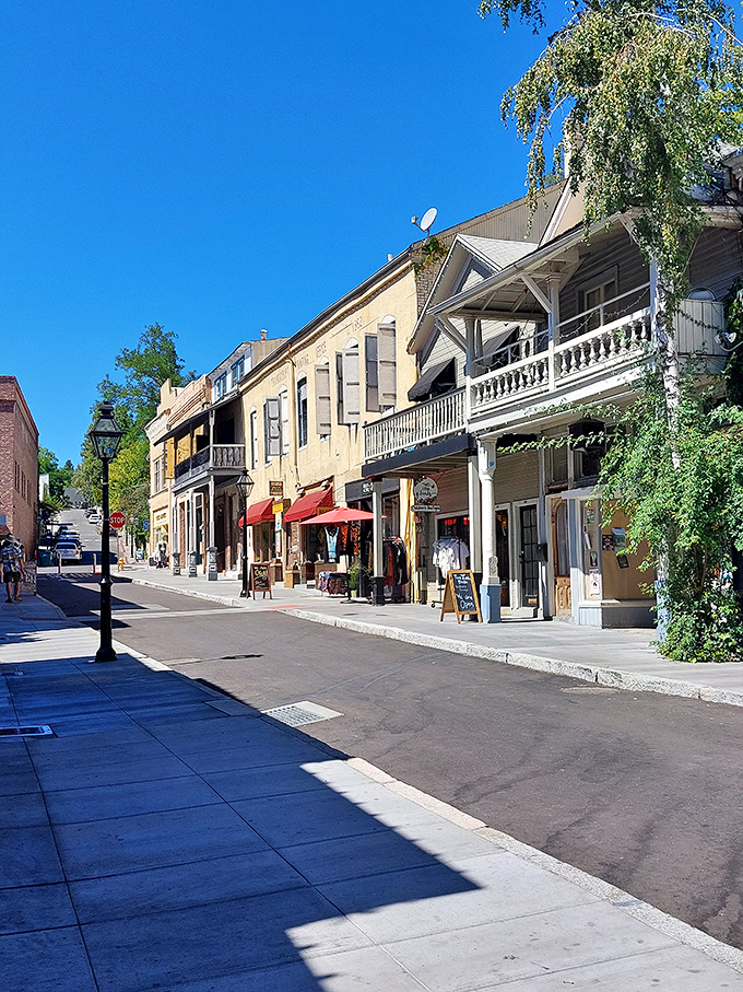 Nevada City's main street looks like a movie set, but this Gold Rush gem is 100% authentic. That yellow Beetle adds the perfect pop of color!