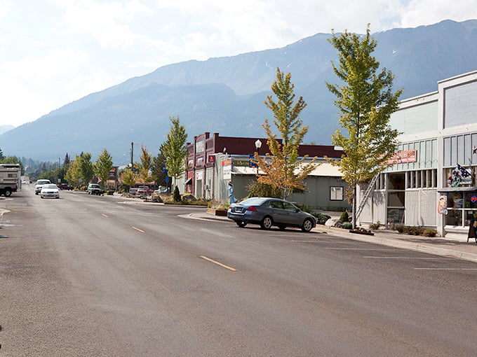 Main Street stretches toward the Wallowa Mountains like a runway to heaven. Small-town charm with a blockbuster backdrop.