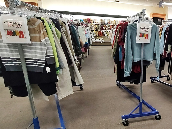 Fifty-cent clothing racks prove that style doesn't require breaking the bank or your budget.