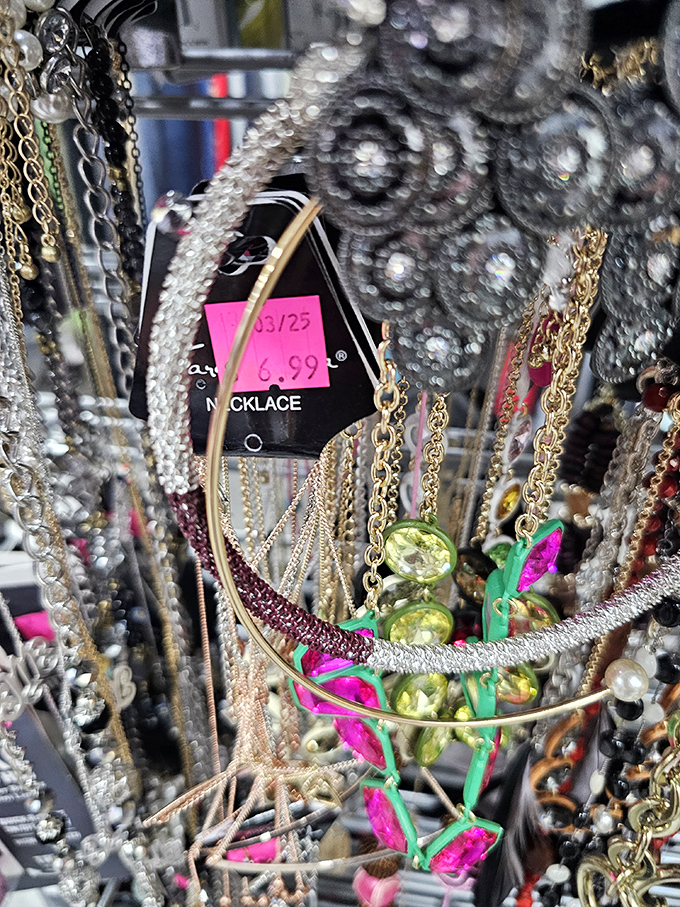 A treasure trove of sparkle where someone's forgotten accessories become your statement pieces&mdash;jewelry archaeology at its fines.