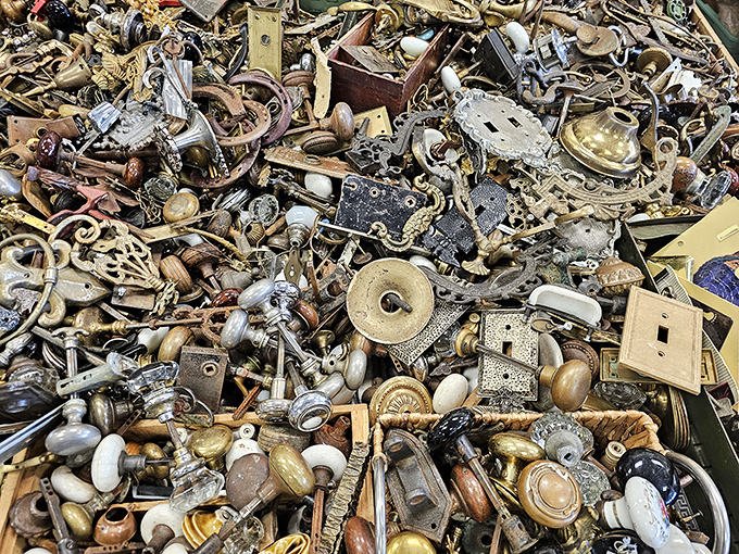 A treasure chest of vintage hardware where every piece tells tales of American craftsmanship.