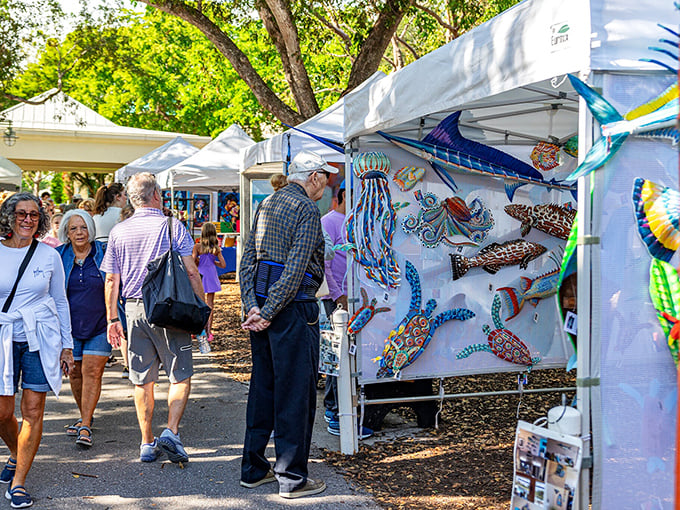 Art in the Park transforms Naples into an open-air gallery where you can find everything from masterpieces to fish sculptures that would make your houseguests question your taste.