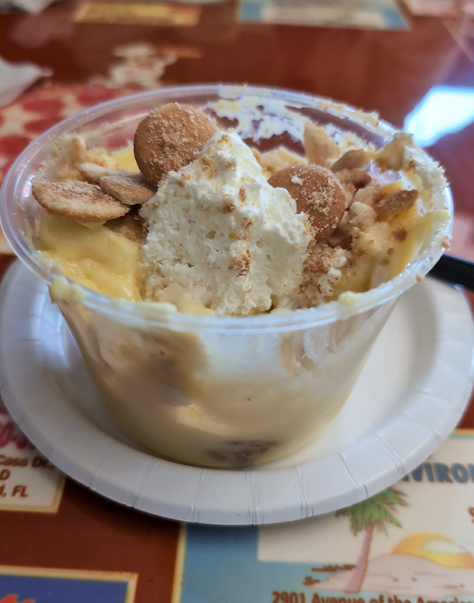 Banana pudding that tastes like childhood memories wrapped in creamy, dreamy layers of pure happiness.