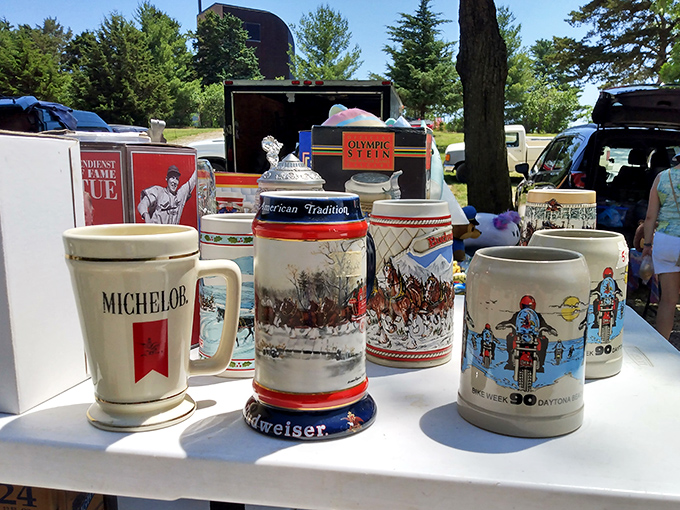 Beer mugs await new toasts and celebrations, each one holding potential for memorable gatherings ahead.