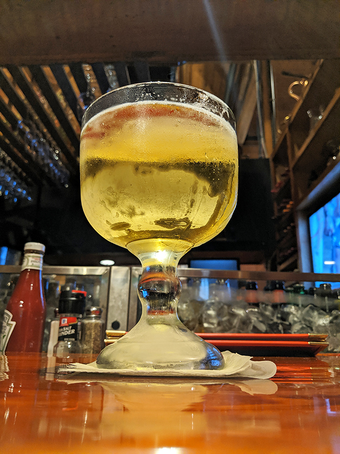 That's not just a beer&mdash;it's a goblet of golden happiness, served in a glass that suggests you're in for something special tonight.