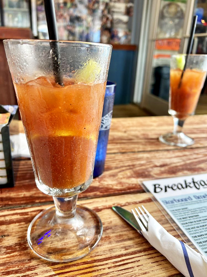 The Bloody Mary at The Starboard isn't just a drink&mdash;it's liquid architecture with enough garnish potential to qualify as both cocktail and appetizer. 