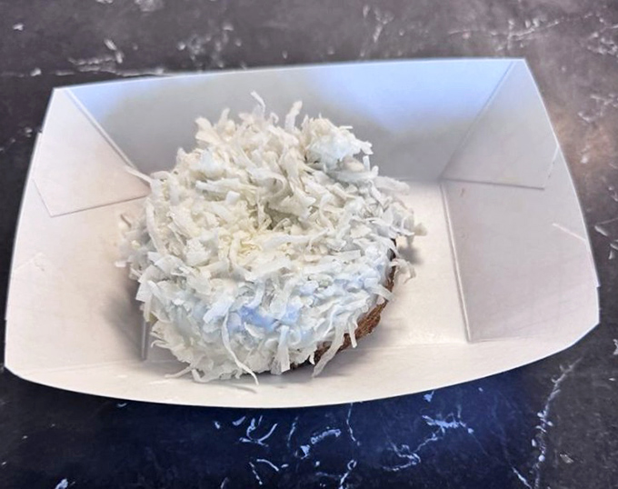 Coconut-covered bliss that makes you wonder why more foods aren't dressed in tropical formal wear.