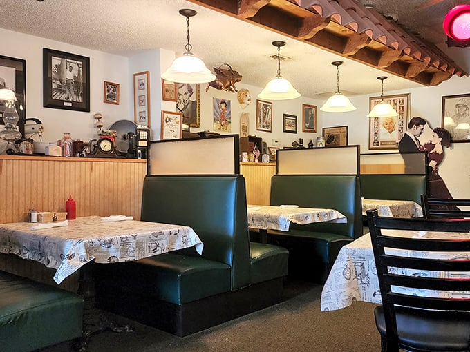 Classic diner booths where comfort meets nostalgia, and where countless "best meal I've had in years" declarations have been made.