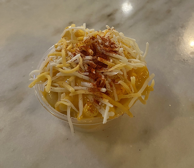 Even the mac and cheese gets the royal treatment, with a dusting of paprika that says, "I'm not just a side dish, I'm an experience."