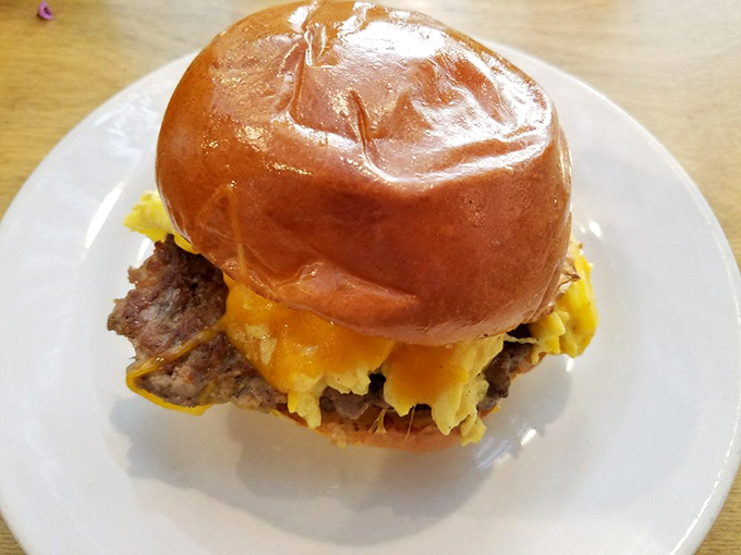 This breakfast sandwich doesn't just start your day&mdash;it makes your day. Melty cheese and perfectly cooked meat on a glossy brioche bun.