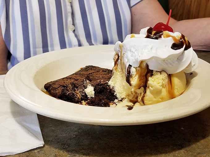 This brownie sundae isn't just dessert&mdash;it's therapy on a plate, where hot meets cold in a relationship counselors would approve of.