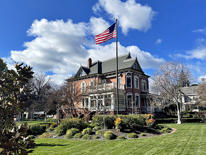 This Victorian mansion with its perfectly manicured grounds looks like it's auditioning for a period drama – Downton Abbey: California Edition.