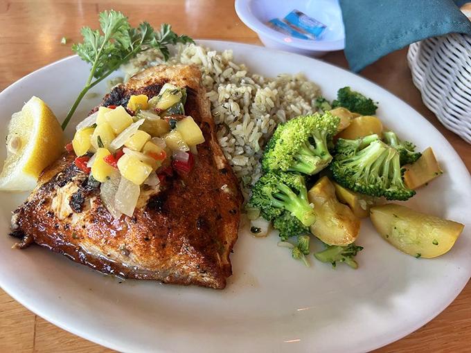 This isn't just fish—it's a perfectly cooked piece of sturgeon that makes you understand why they named the whole restaurant after it.