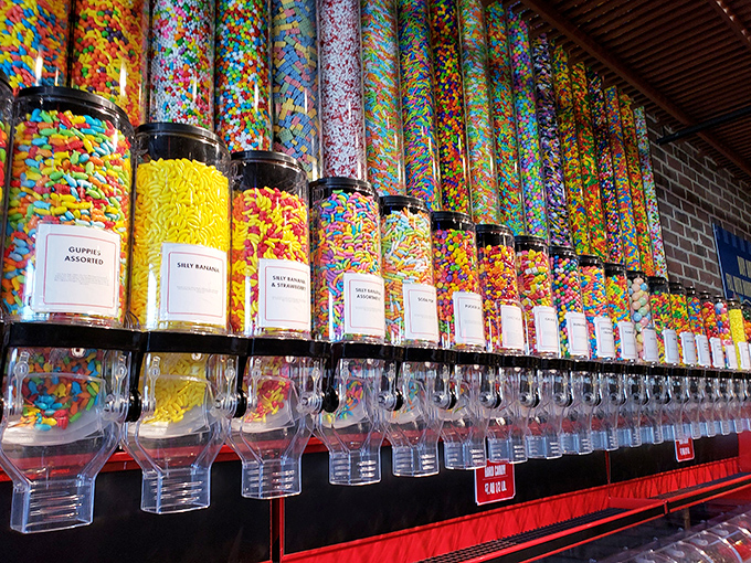 The candy wall that turns grown adults into wide-eyed kids with pocket money.