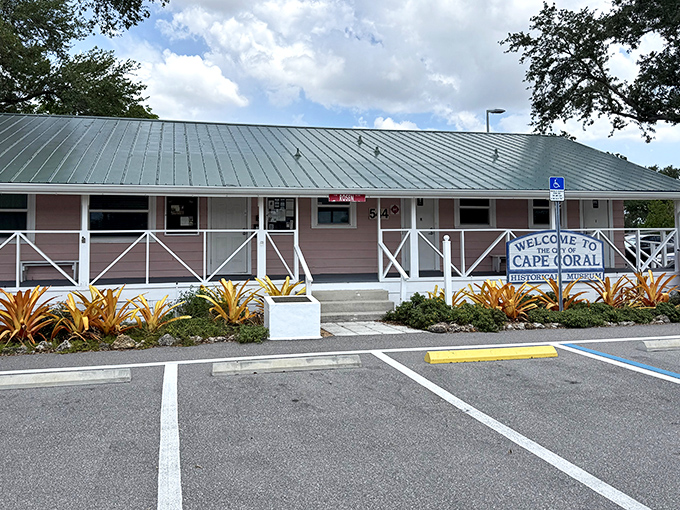 Cape Coral's history museum: smaller than the Smithsonian, but with 100% more Florida charm. Pink buildings make learning more fun&mdash;it's science.