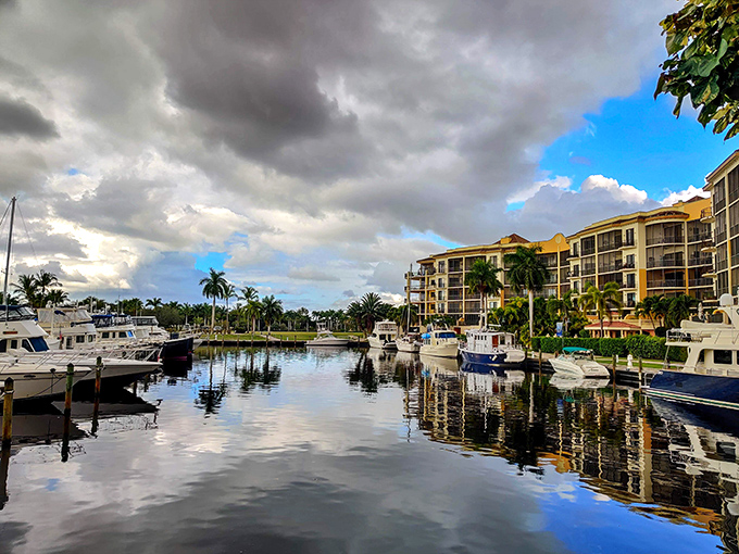 Cape Harbour's mirror-like waters reflect condos and dreams equally well. Morning coffee tastes better when boats gently rock in your peripheral vision.