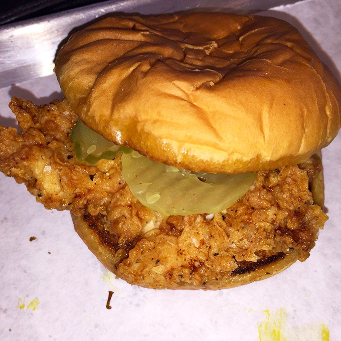 Crispy on the outside, juicy on the inside. This chicken sandwich proves that sometimes the simplest pleasures are the most satisfying.