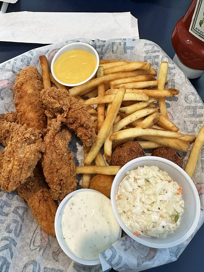 Chicken tenders that could make a kid's menu jealous of the grown-up table's choices.