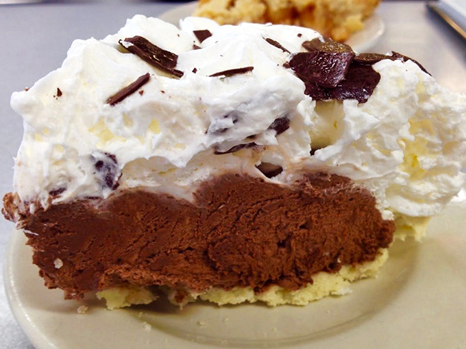 This isn't just pie&mdash;it's a three-layer chocolate dream that makes people temporarily forget their table manners.