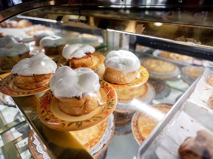 Cinnamon rolls with frosting caps so thick they deserve their own zip code. These aren't desserts&mdash;they're life goals.