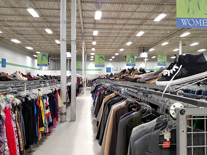 Coats and jackets hanging like soldiers at attention, ready to battle whatever Pennsylvania weather throws your way.