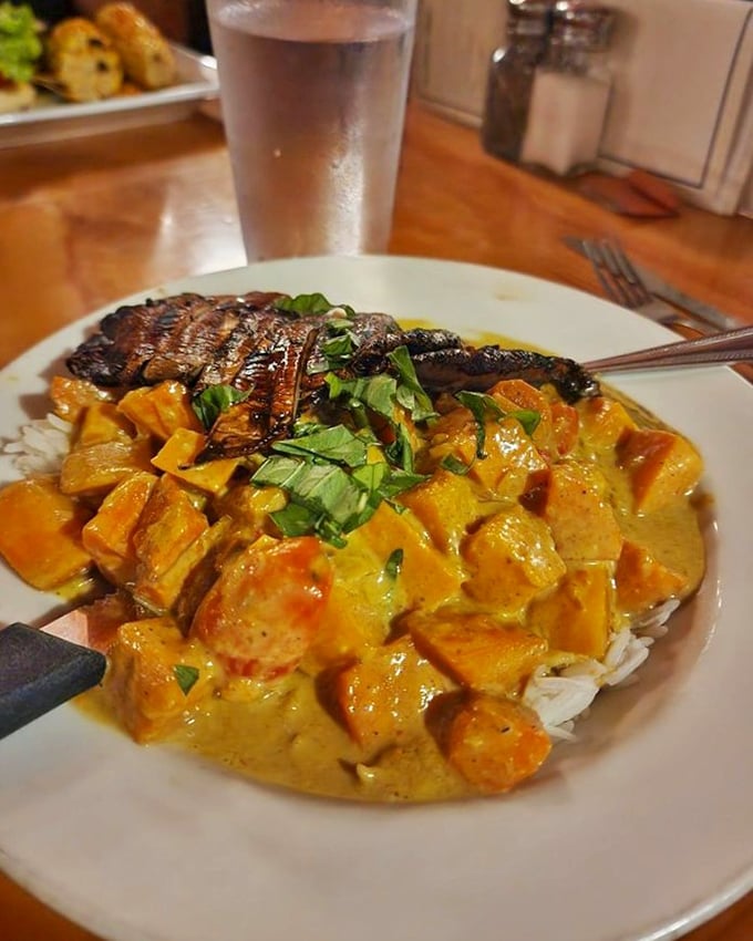 Sweet potato curry that's traveled the world but found its spiritual home in Wisconsin, where comfort food speaks a universal language.