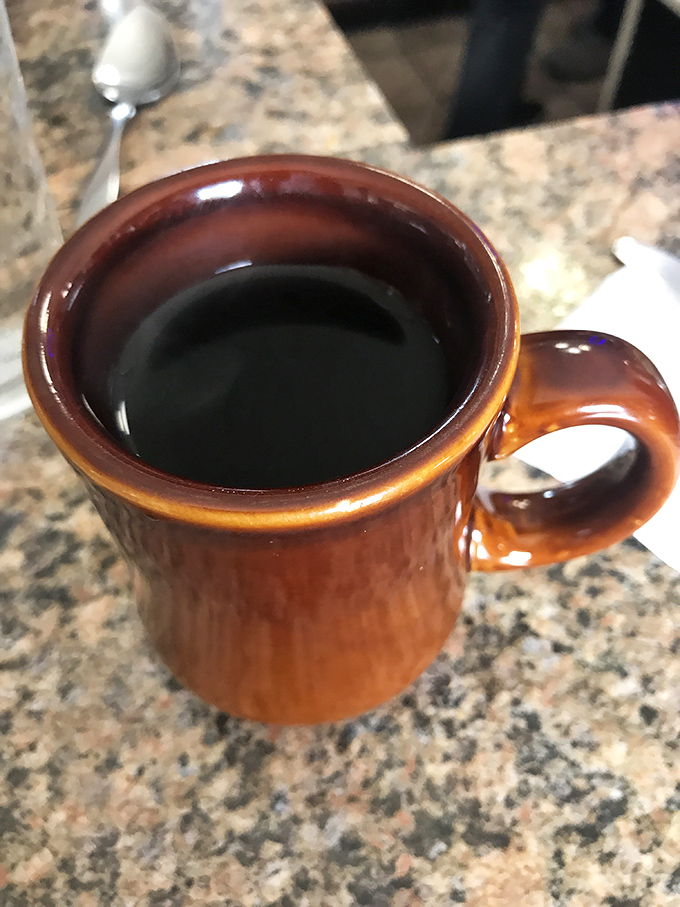 The humble diner mug&mdash;holding liquid ambition that's fueled American mornings since time immemorial. Coffee this honest deserves a moment of silence.