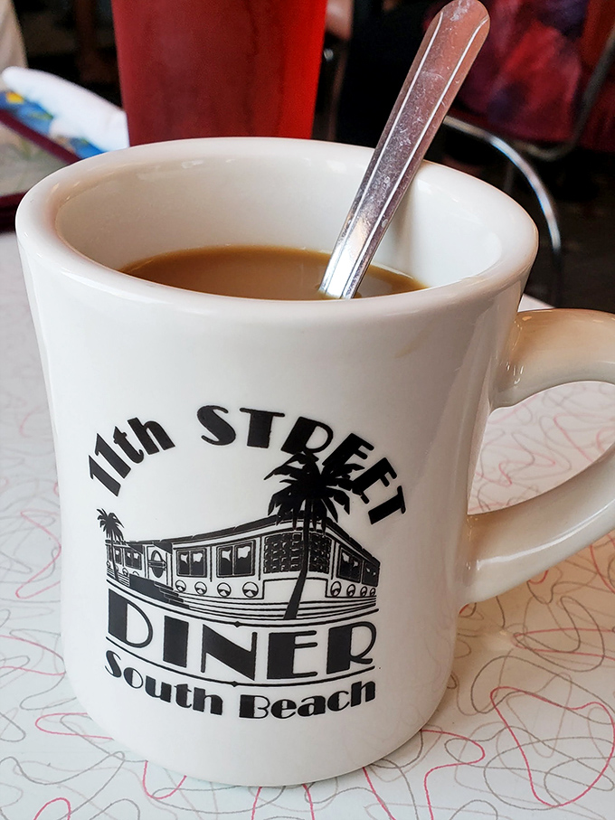The official chalice of morning salvation. This isn't just coffee&mdash;it's liquid motivation in the perfect diner mug.