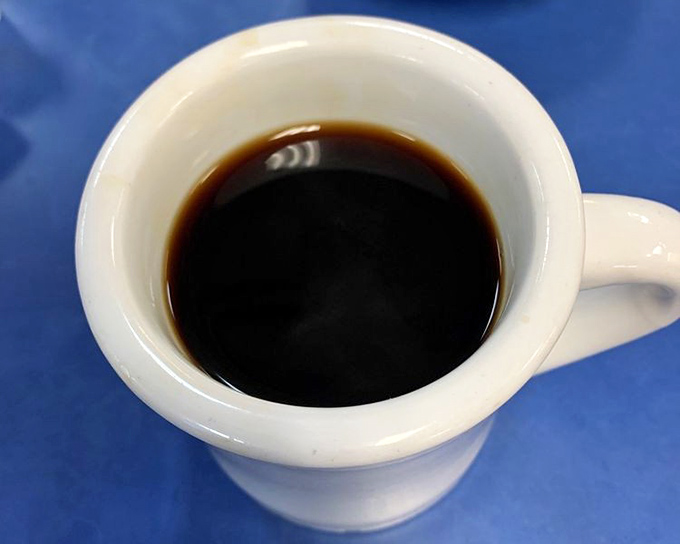 The lifeblood of any respectable diner—coffee that's honest, straightforward, and doesn't need a fancy name to get the job done.