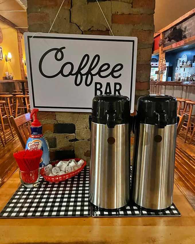 Even the coffee station shows attention to detail. Because after all that meat, you'll need something to keep you awake on the drive home.