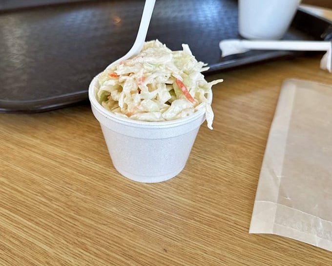 Coleslaw that knows its role&mdash;not too sweet, not too tangy, just the perfect cool, crisp counterpoint to that warm roast beef.
