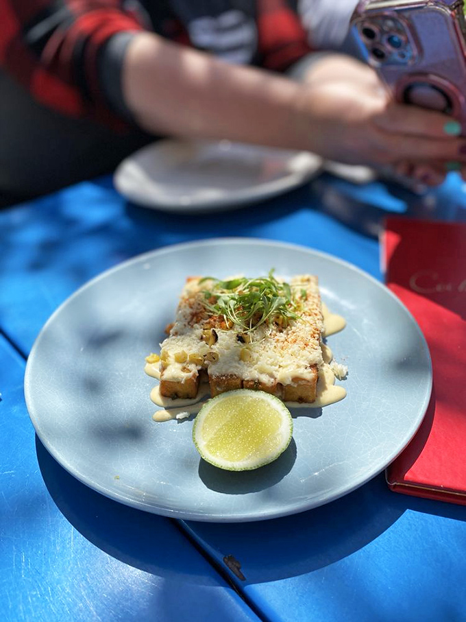 What looks like French toast hiding under a creamy sauce turns out to be a delightful surprise—proof that Continental's kitchen loves playing with expectations.