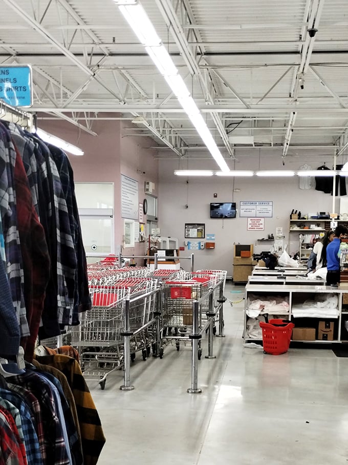 The checkout area&mdash;where the magic moment happens as your mountain of finds rings up for less than the cost of a fancy dinner.
