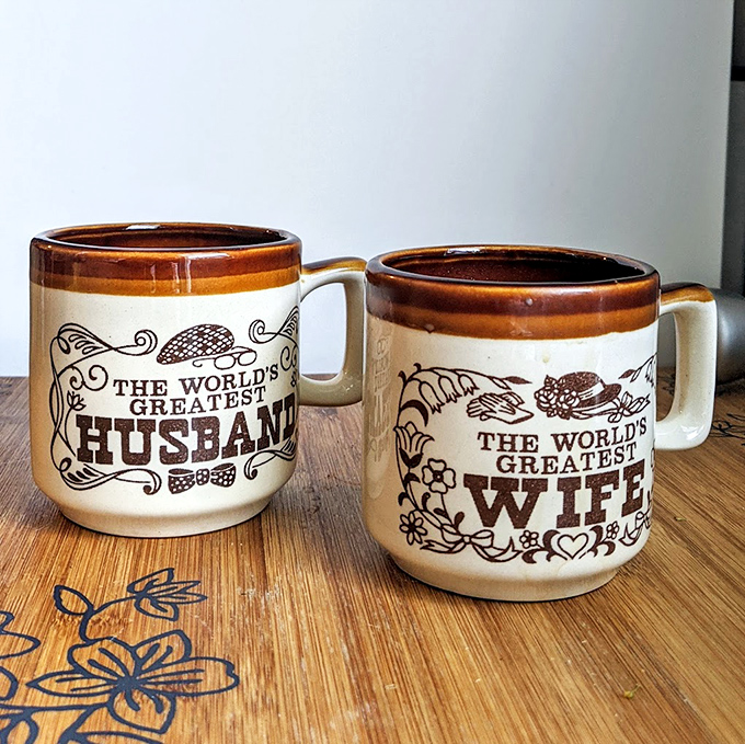 "World's Greatest" mugs &ndash; the ultimate relationship test. Buy these vintage ceramic treasures and see if your partner finds them ironic or aspirational.